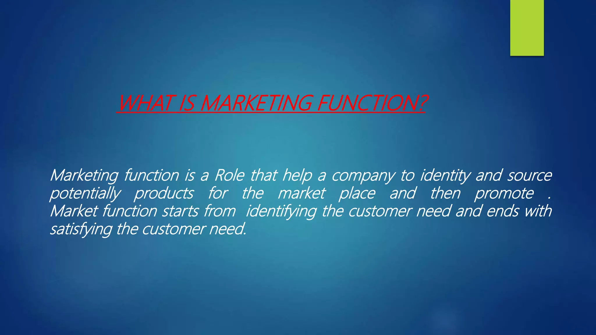 Fundamental of marketing function of marketing | PPT