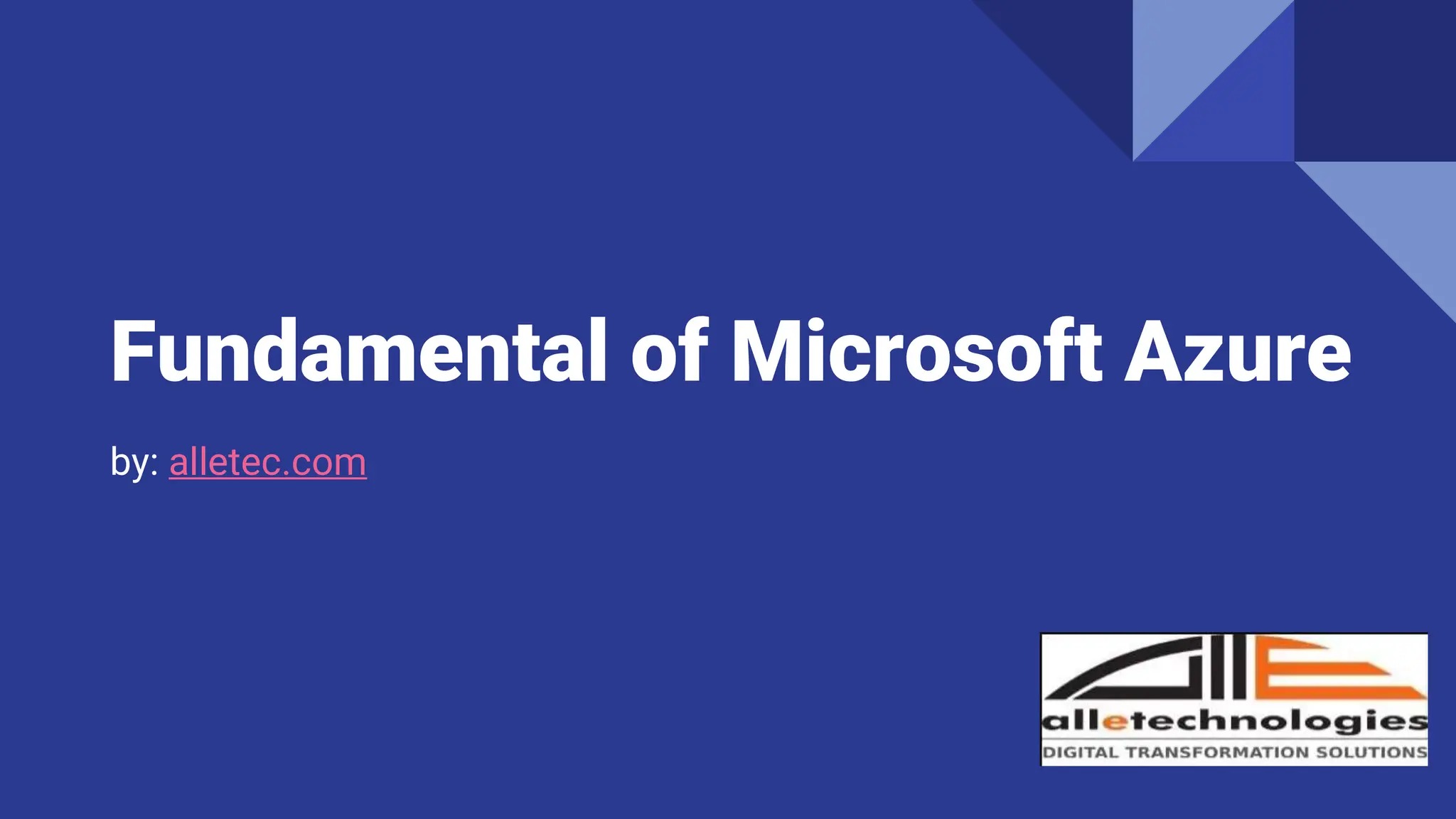 Fundamental of Microsoft Azure | PPTX