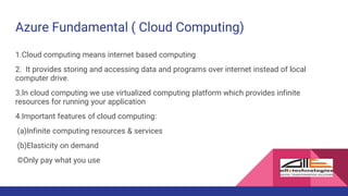 Fundamental of Microsoft Azure | PPTX