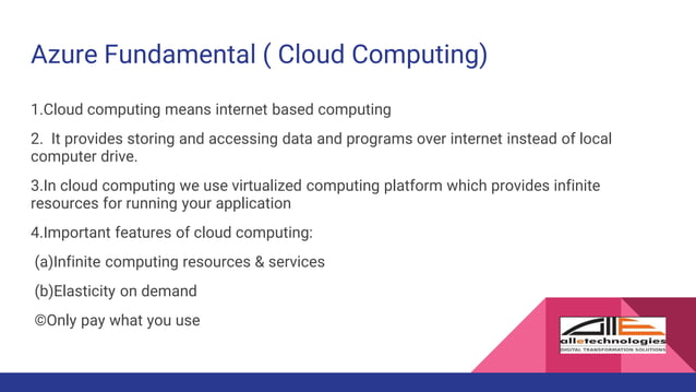 Fundamental of Microsoft Azure | PPTX | Cloud Computing | Internet