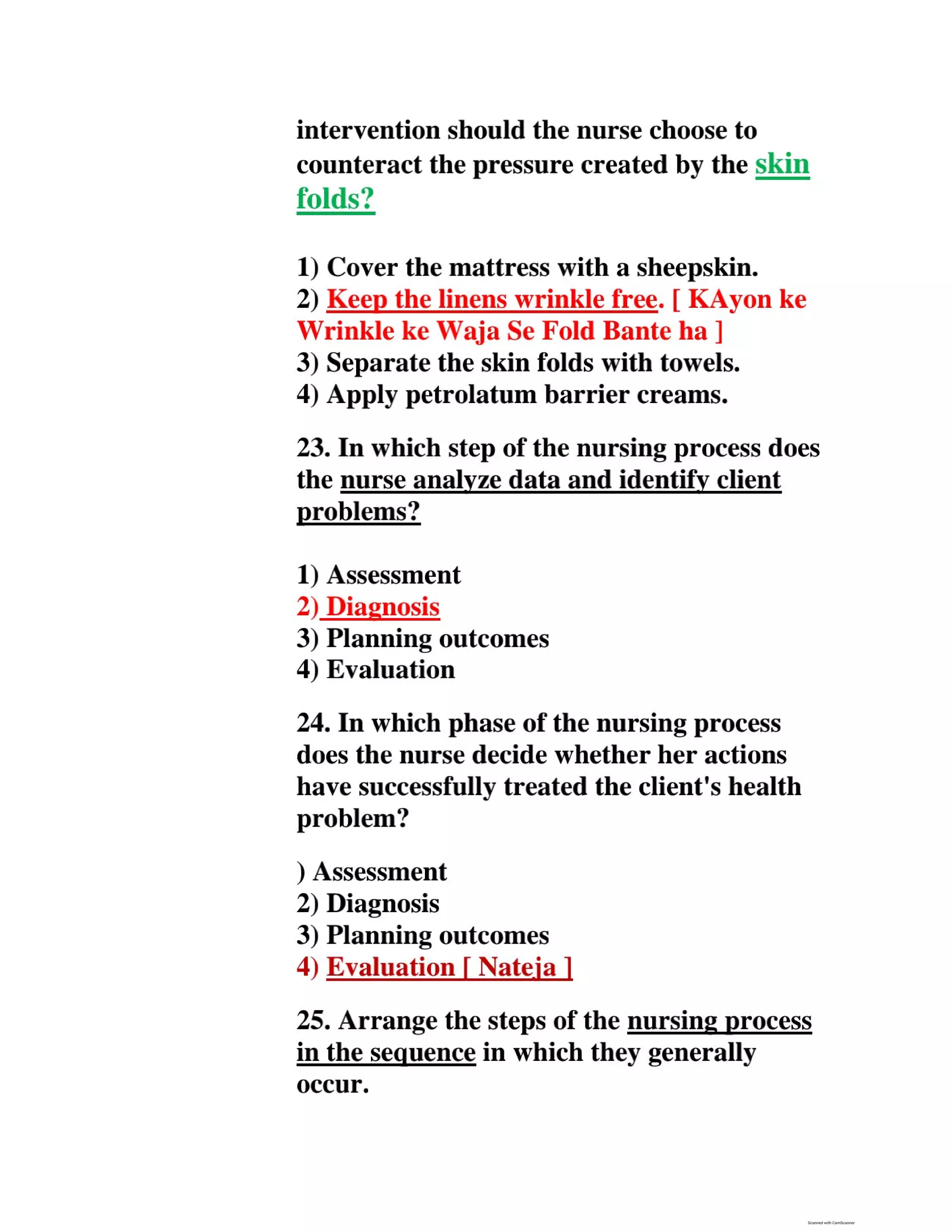 Fundamental of Nursing 1st semester BSN mcqs with answer key,Educational Platform AD-1.pdf