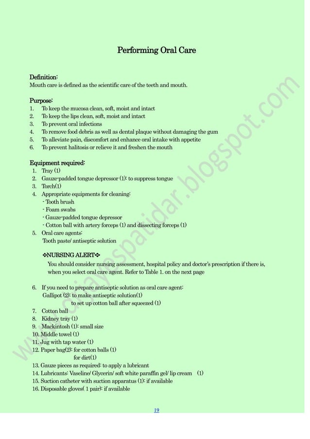 Fundamental of nursing procedure mannual | PDF | First Aid | Injuries