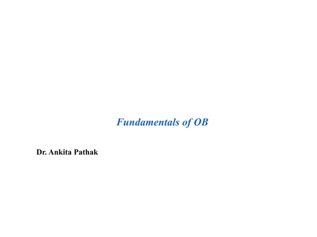 Fundamental of ob | PPT