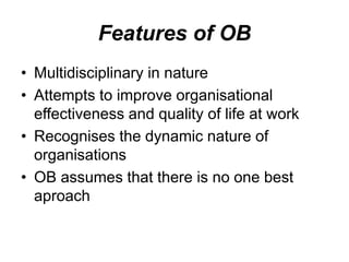 Fundamental of ob | PPT