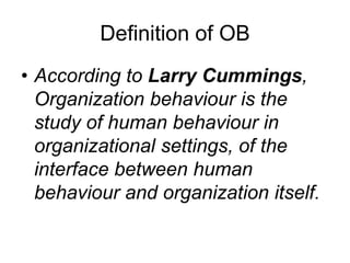 Fundamental of ob | PPT