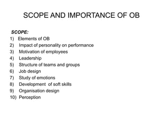 Fundamental of ob | PPT