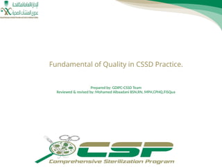 Fundamental of Quality Improvement in sterilization | PPT