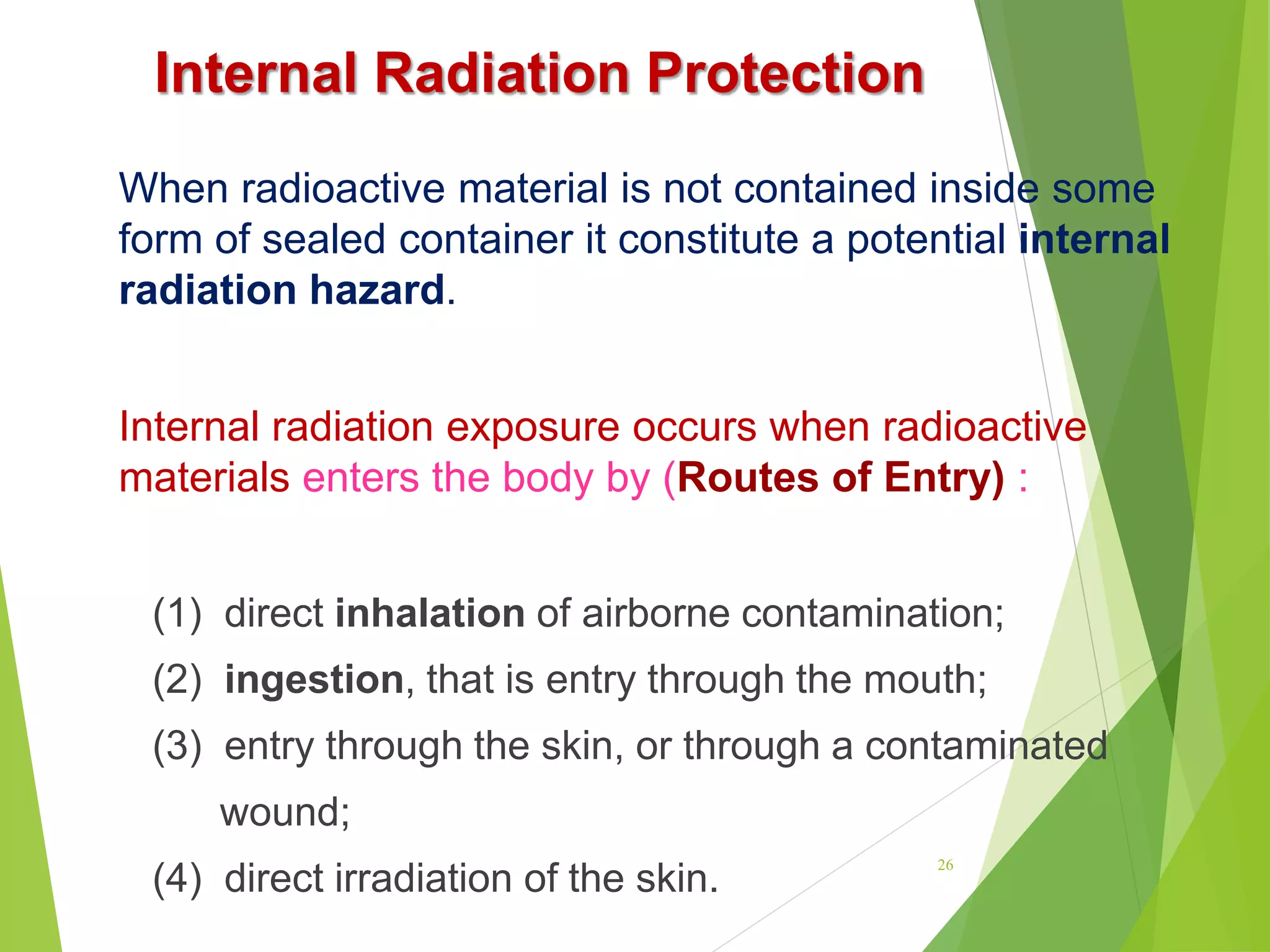 FUNDAMENTALS OF RADIATION PROTECTION – EXTERNAL & INTERNAL | PPT