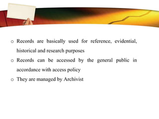 FUNDAMENTAL OF RECORDS MANAGEMENT -Notes TOPIC 2 ..pptx