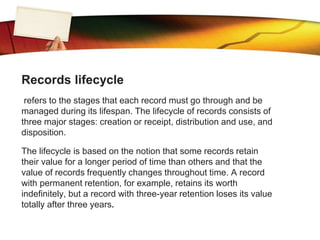 FUNDAMENTAL OF RECORDS MANAGEMENT -Notes TOPIC 2 ..pptx