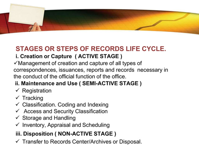 FUNDAMENTAL OF RECORDS MANAGEMENT -Notes TOPIC 2 ..pptx | Databases ...