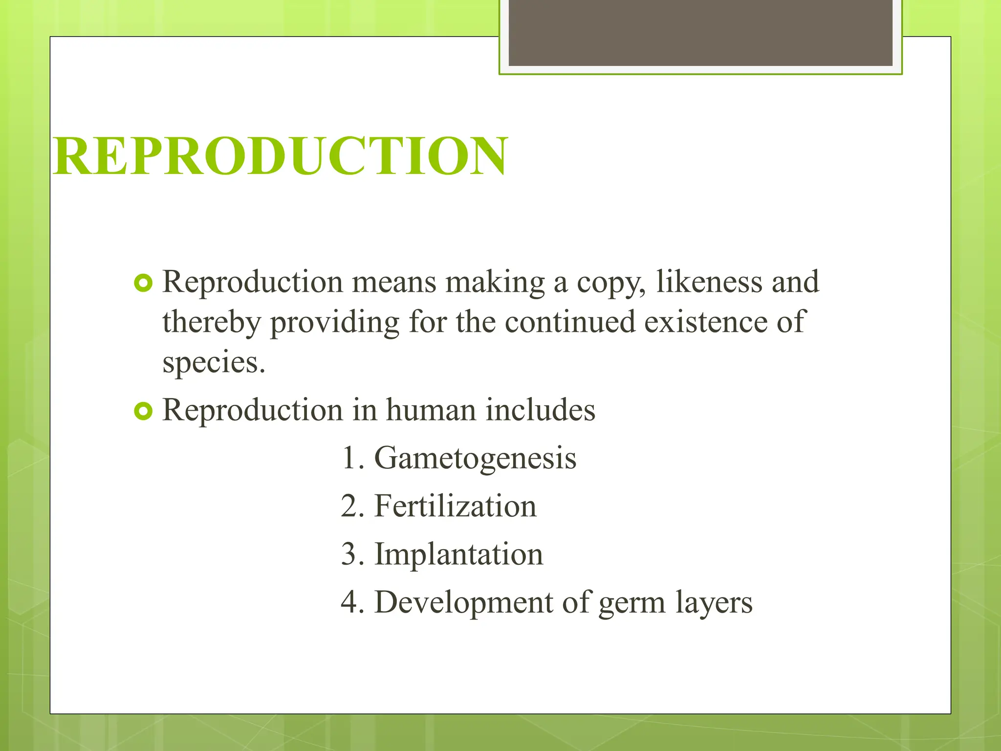 FUNDAMENTAL OF REPRODUCTION (Modern +Ayurveda aspect) | PPT
