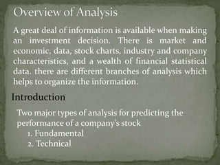 Fundamental of technical analysis | PPTX