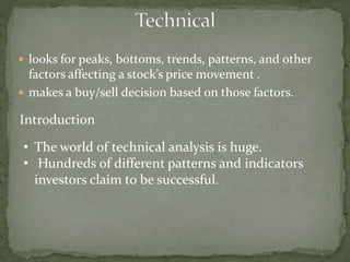 Fundamental of technical analysis | PPTX