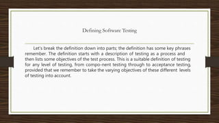 Fundamental of testing (what is testing) | PPT
