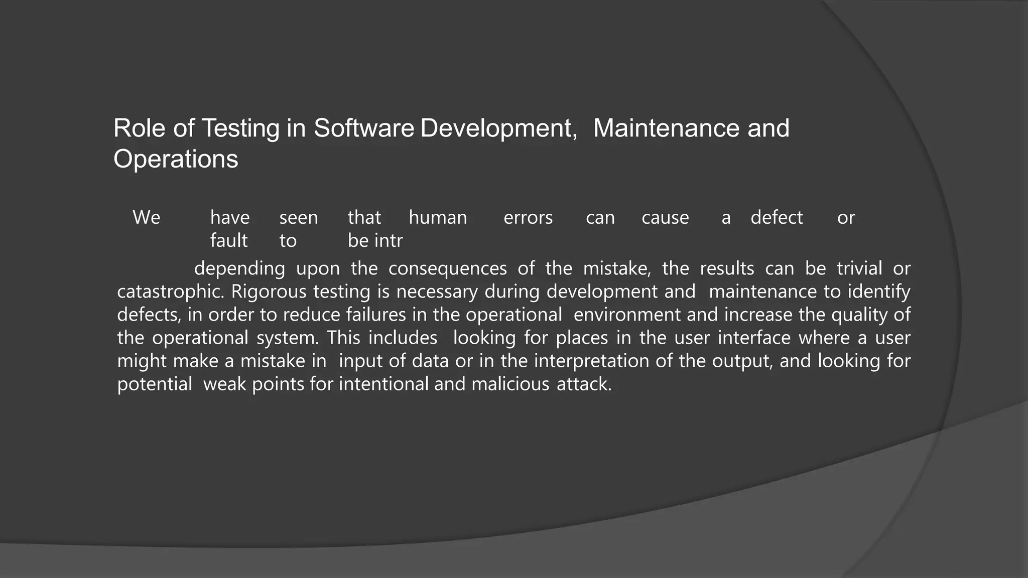 fundamentals of testing (Fundamental of testing why) | PPT