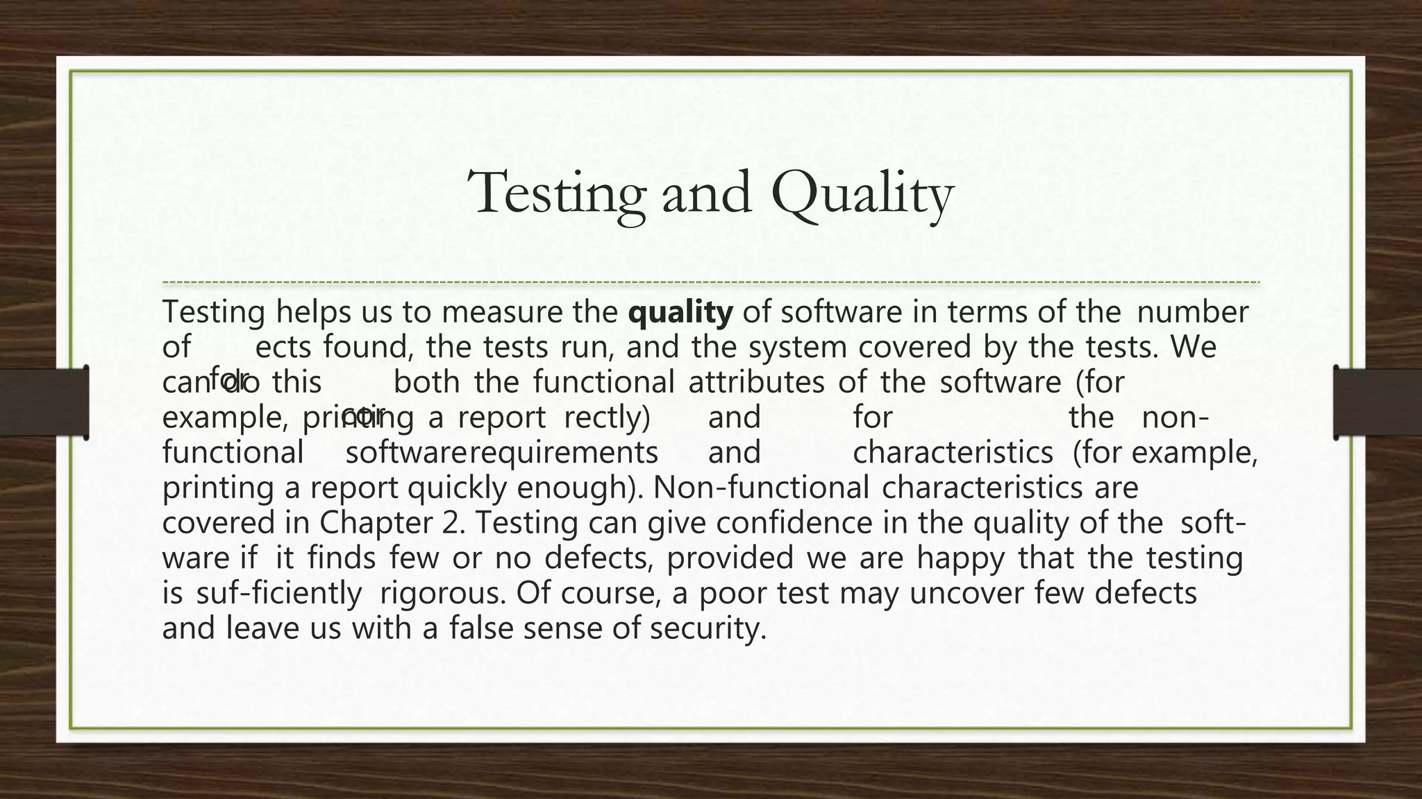 Fundamentals of testing (what is testing necessary) | PPTX