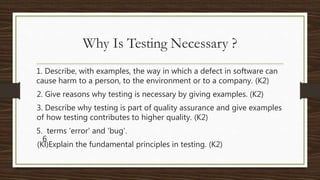 Fundamentals of testing (what is testing necessary) | PPTX