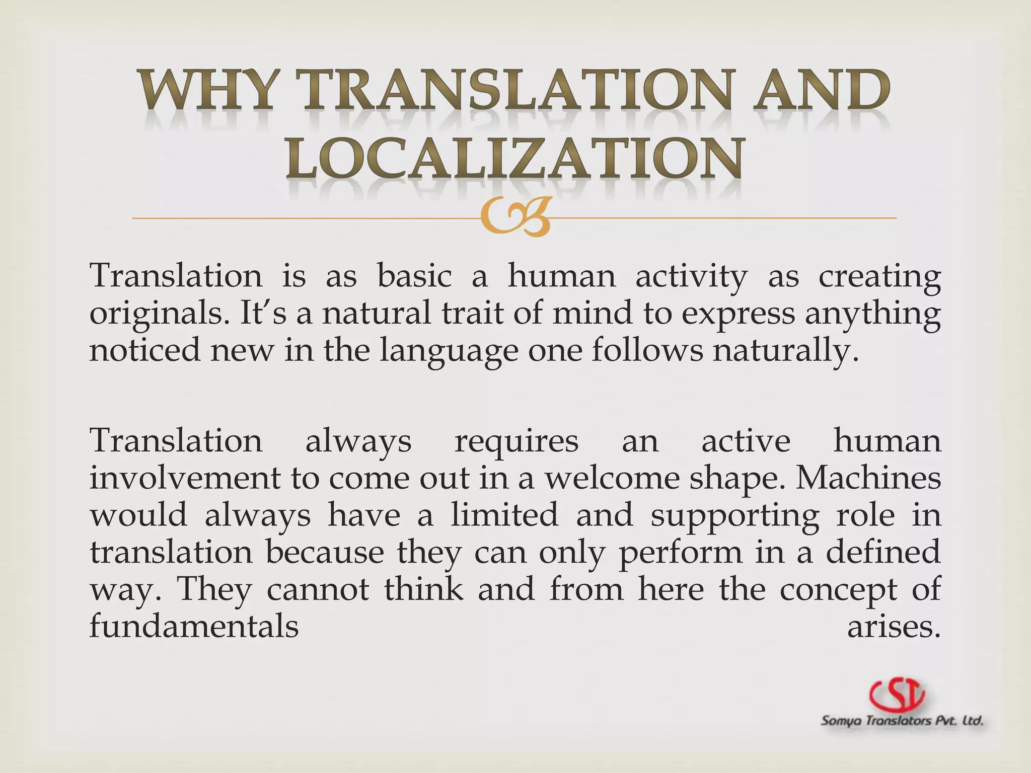 Fundamental of translation | PPTX