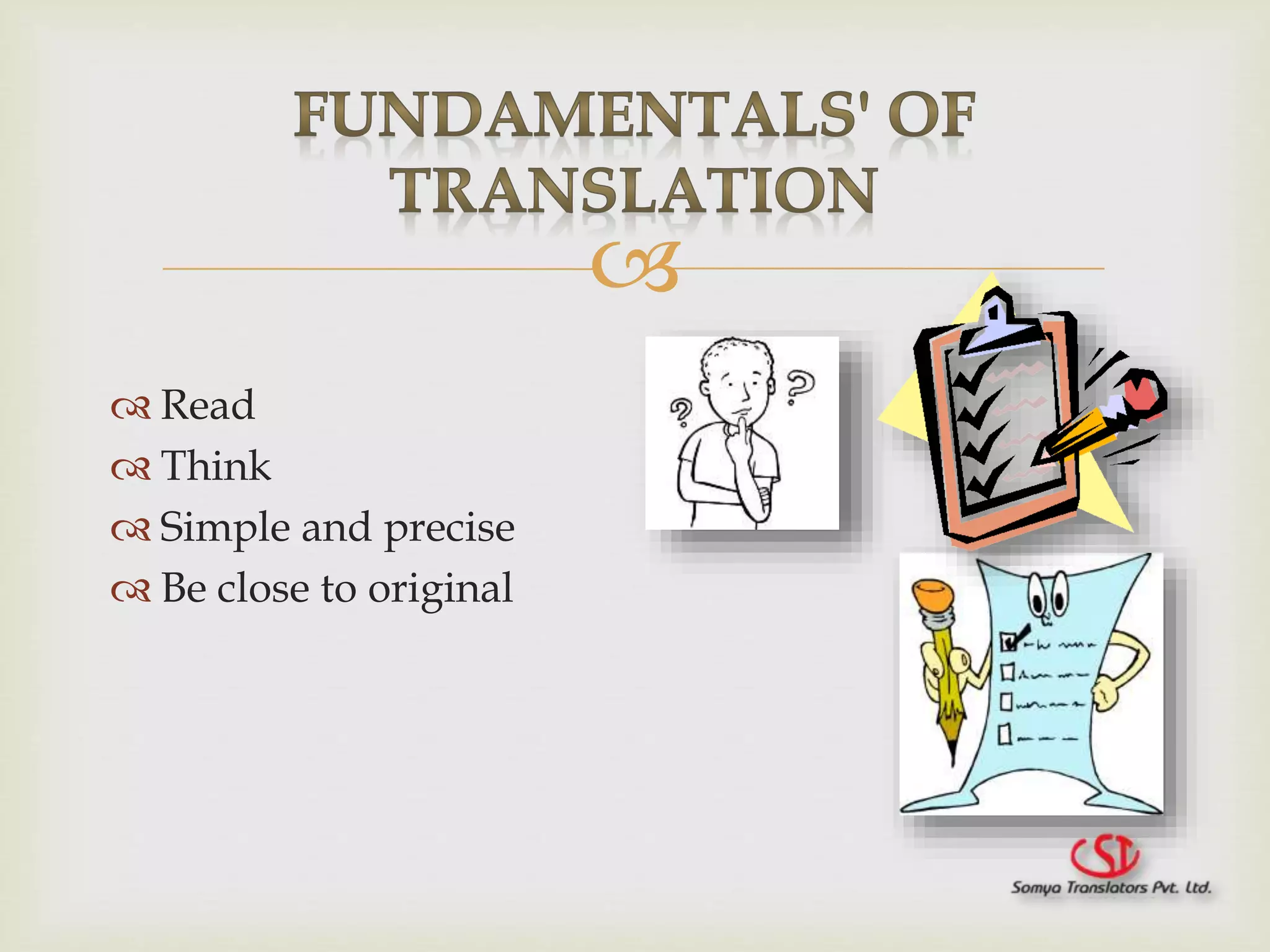 Fundamental of translation | PPTX