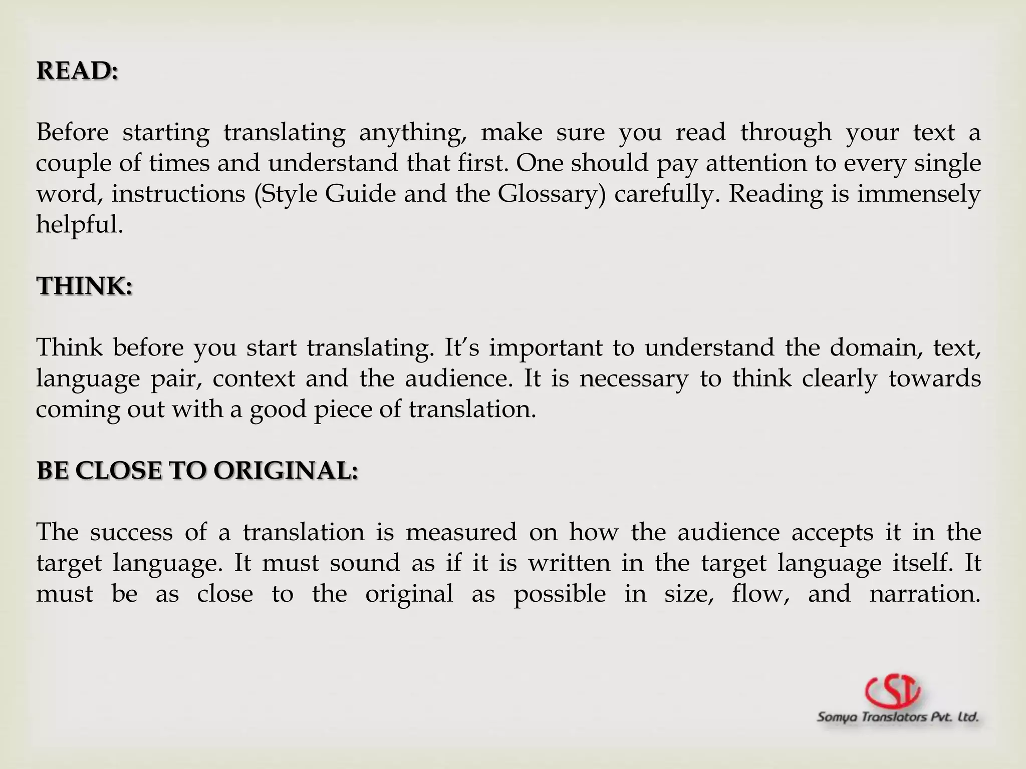 Fundamental of translation | PPTX