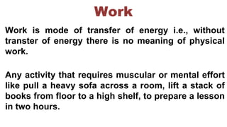 Fundamental of work and zero work(part 1) | PPTX