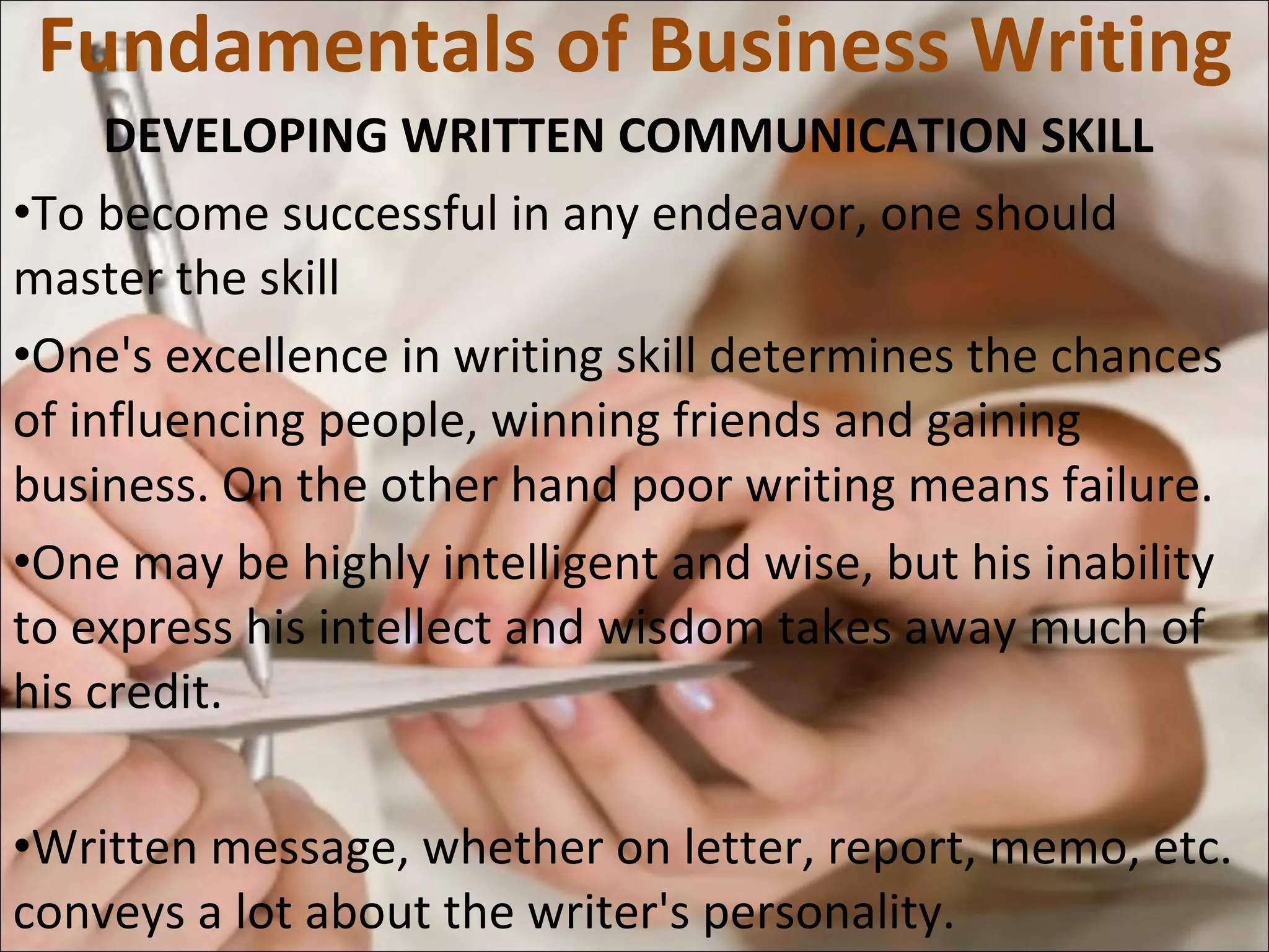 Fundamental of writing communication session 7 8 | PPT