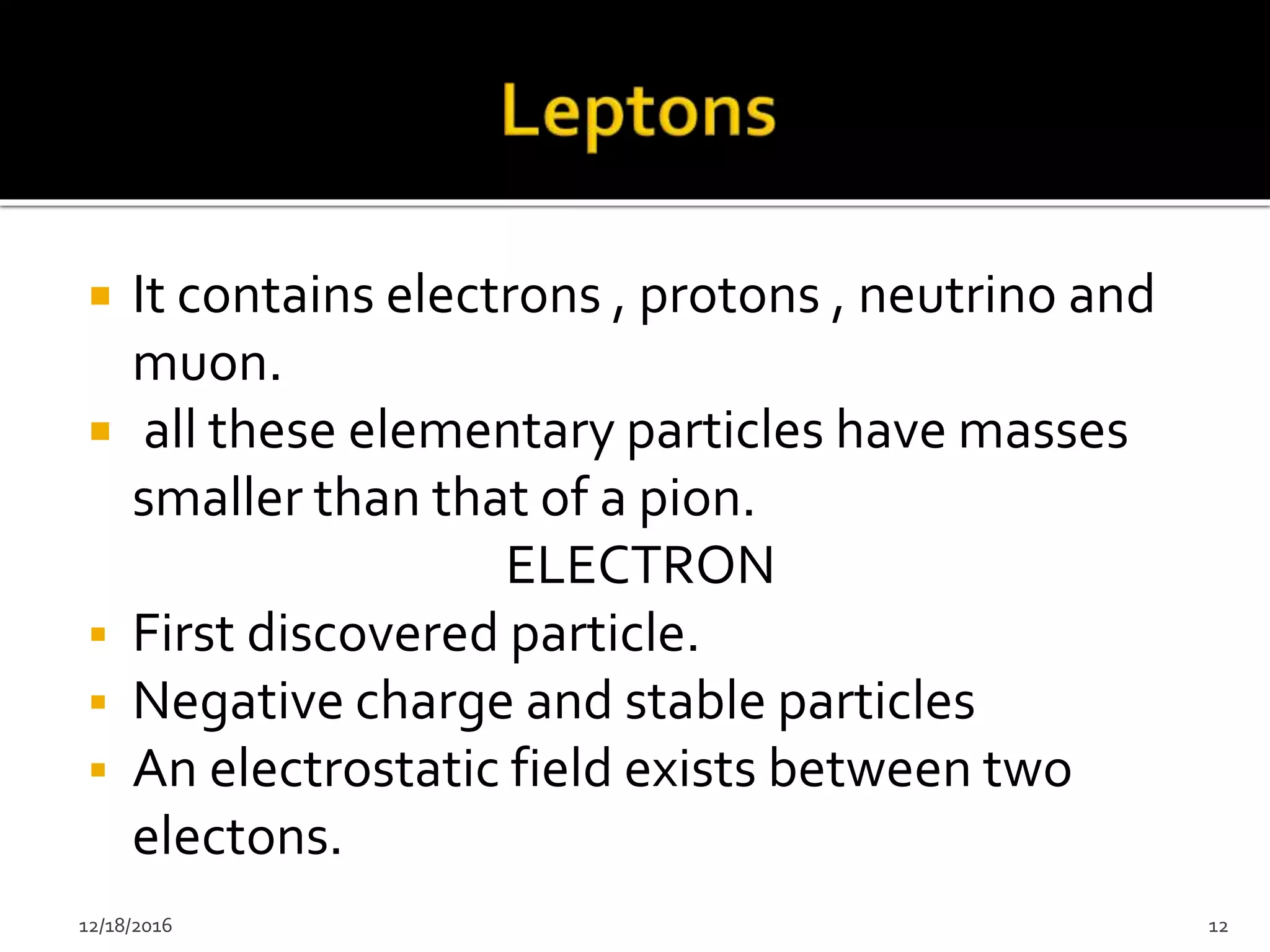 Fundamental particles of an atom. | PPTX