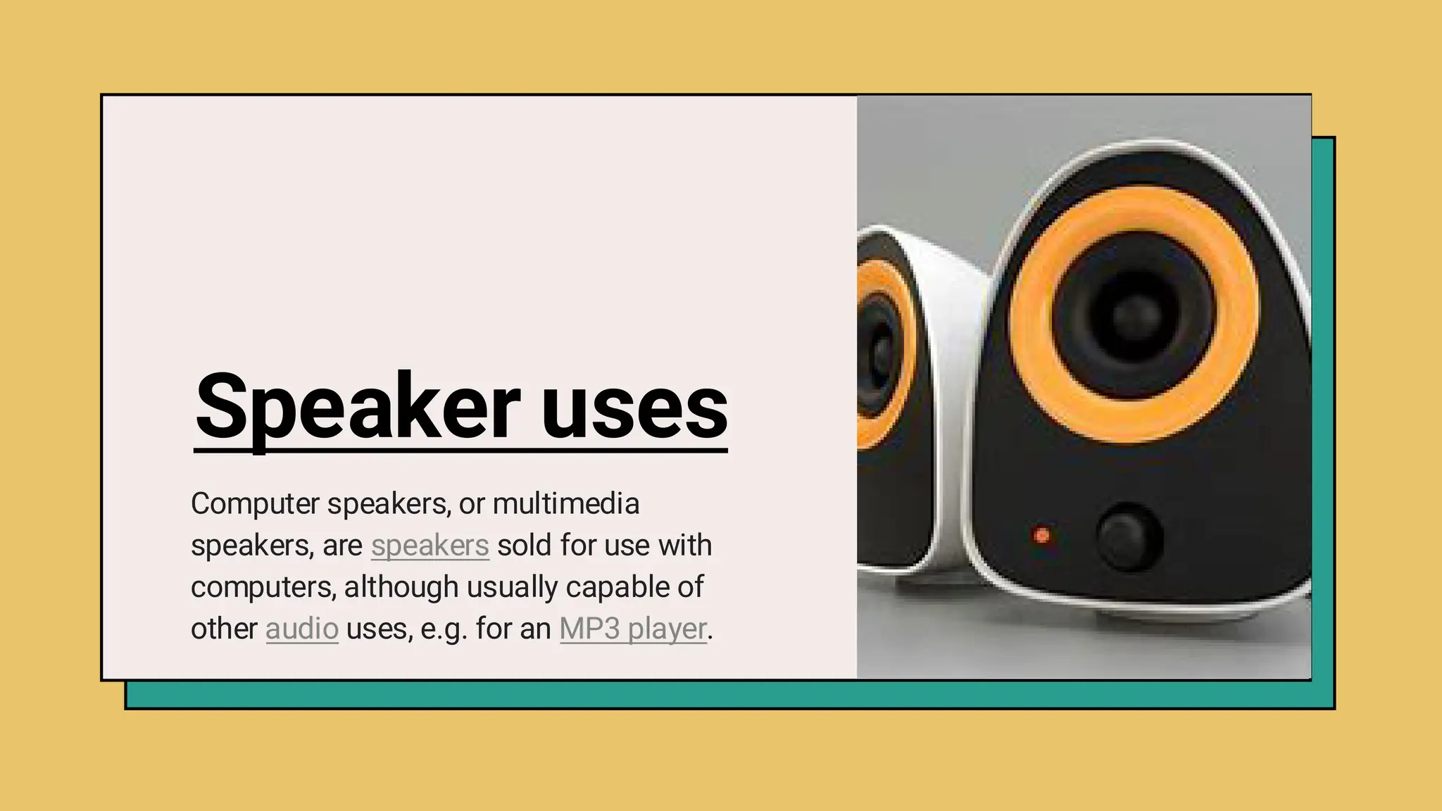 types of out divices and uses of out put | PPT