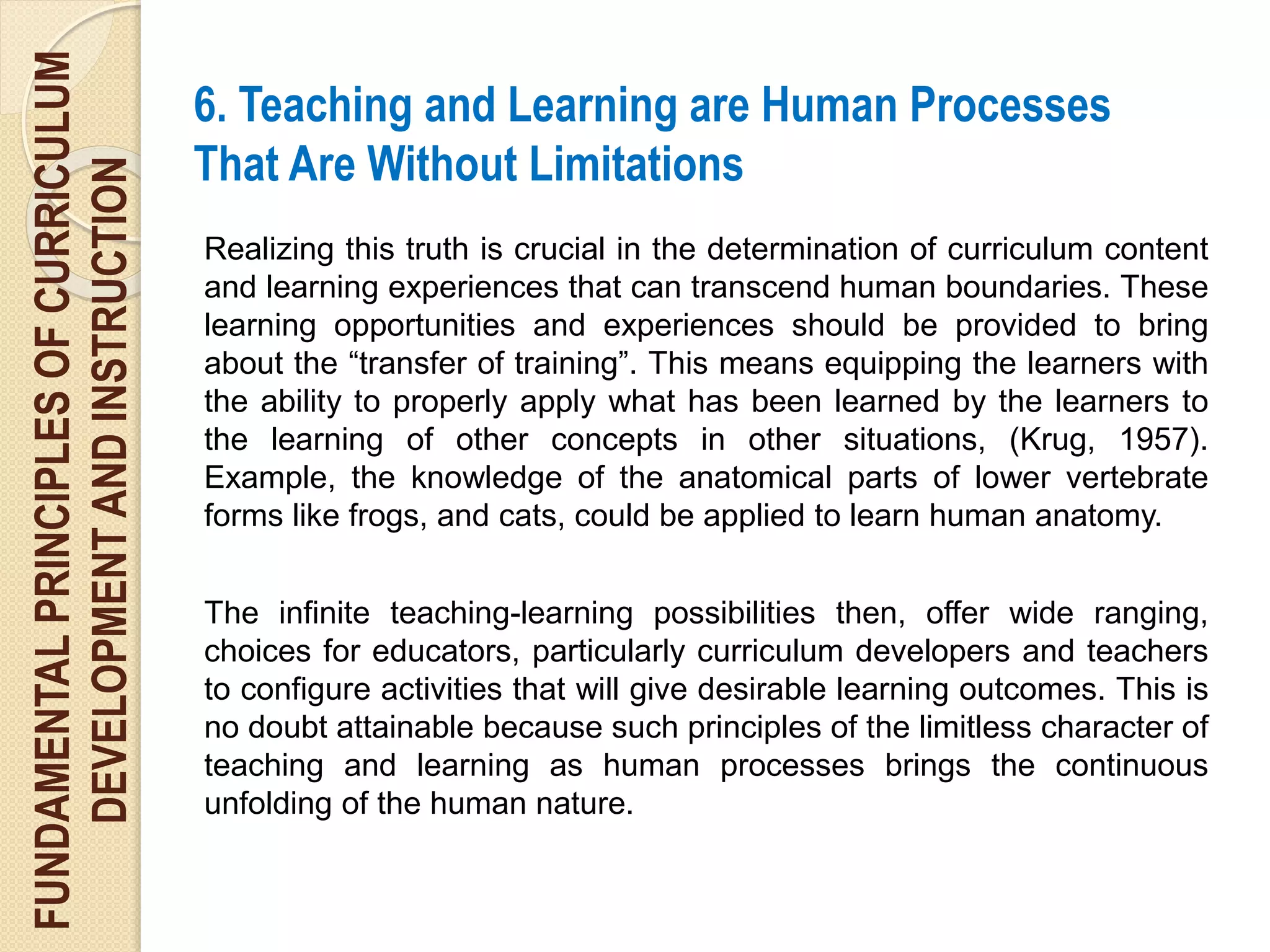 Fundamental principle of curriculum development and instruction | PPTX