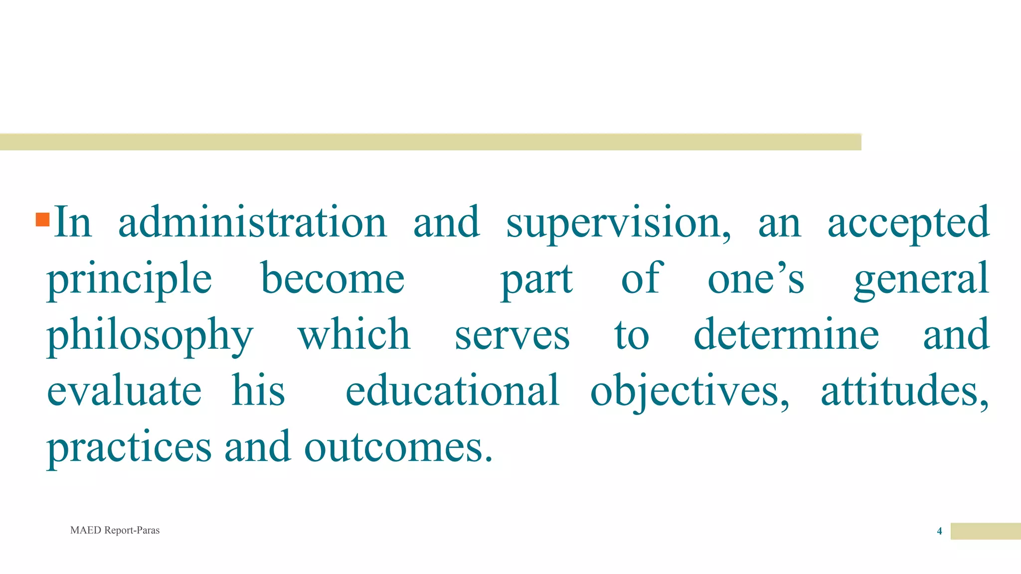 Fundamental principles of administration and supervision | PPTX