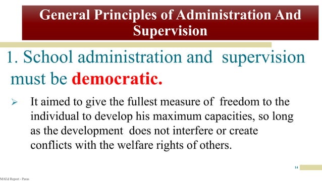 Fundamental principles of administration and supervision | PPTX