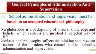 Fundamental principles of administration and supervision | PPTX