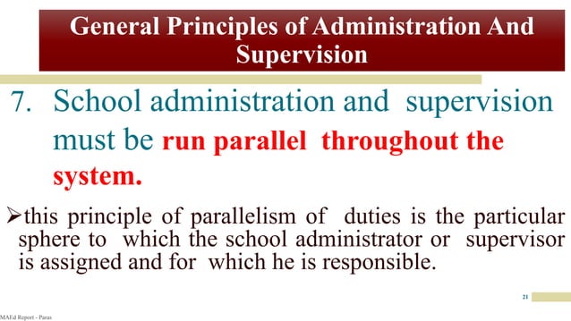 Fundamental principles of administration and supervision | PPTX