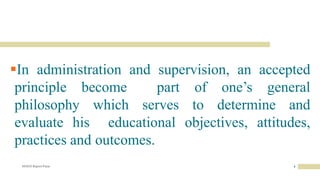 Fundamental principles of administration and supervision | PPTX