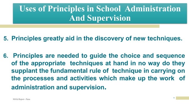 Fundamental principles of administration and supervision | PPTX