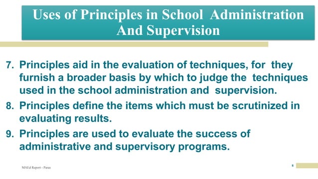 Fundamental principles of administration and supervision | PPT