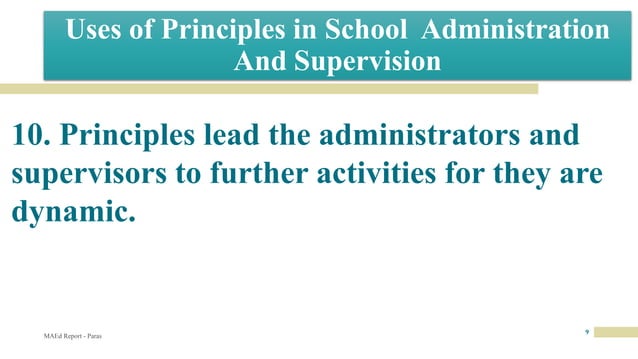 Fundamental principles of administration and supervision | PPTX