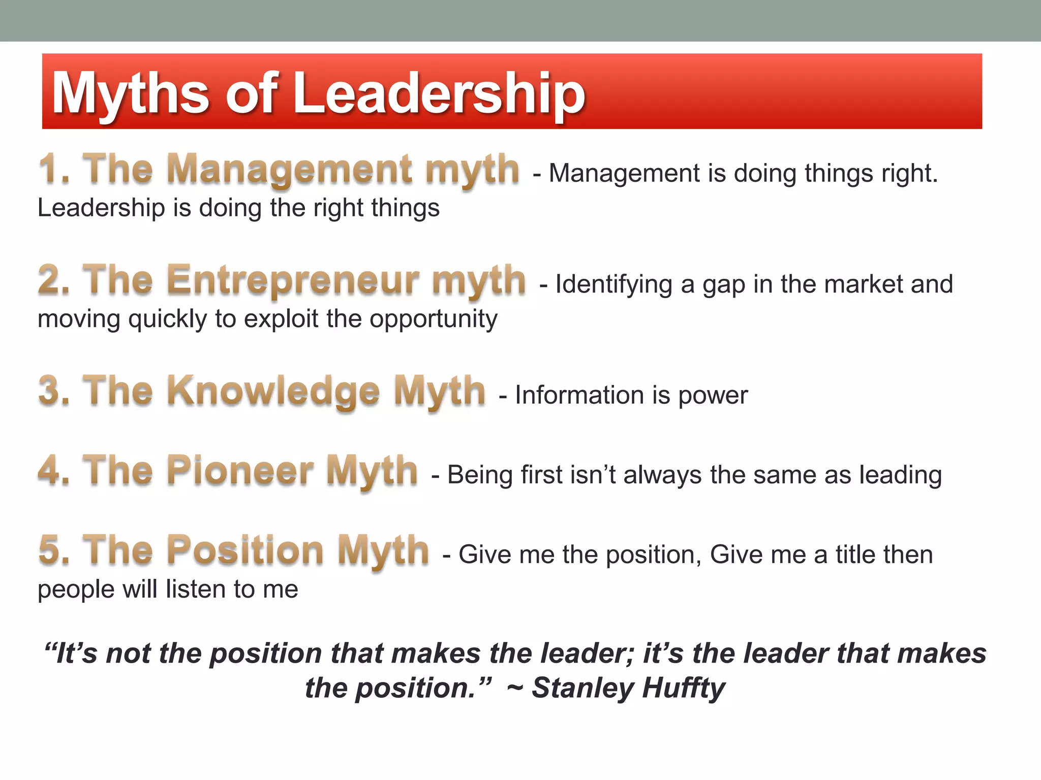 Fundamental principles of leadership | PPSX