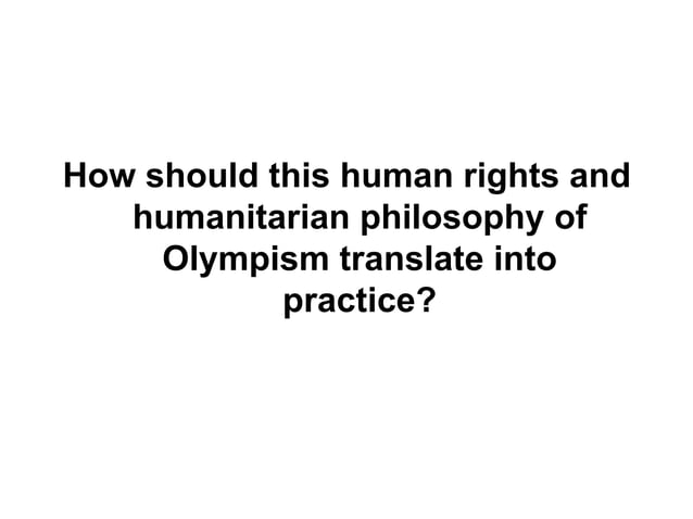 Fundamental principles of Olympism: a mechanism for human rights ...