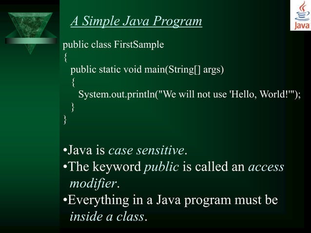 Fundamental programming structures in java | PPTX