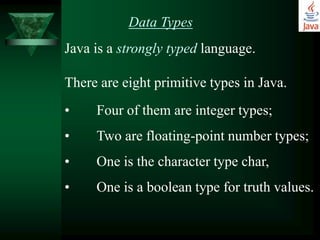 Fundamental programming structures in java | PPT