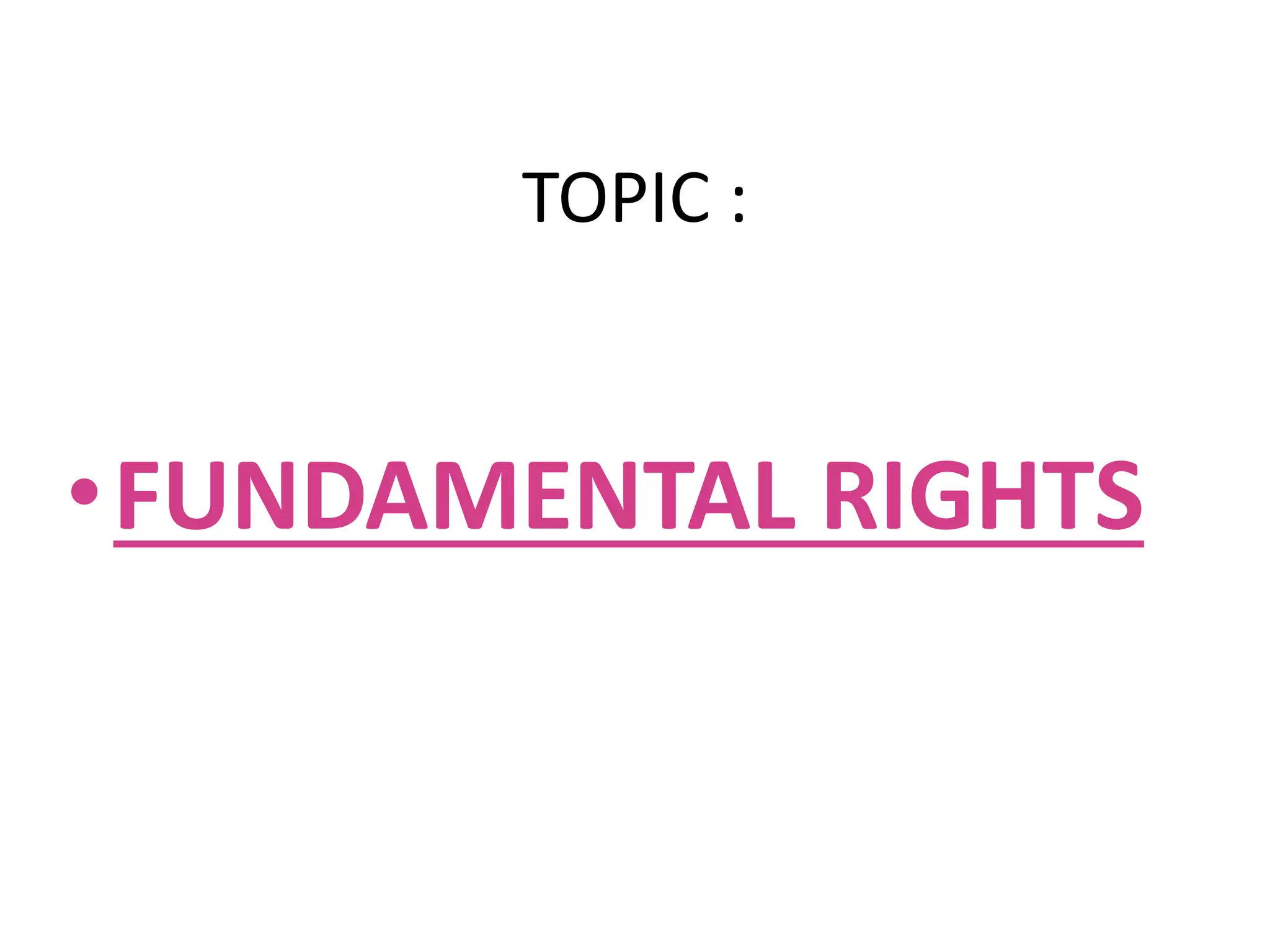 Fundamental rights | PPT