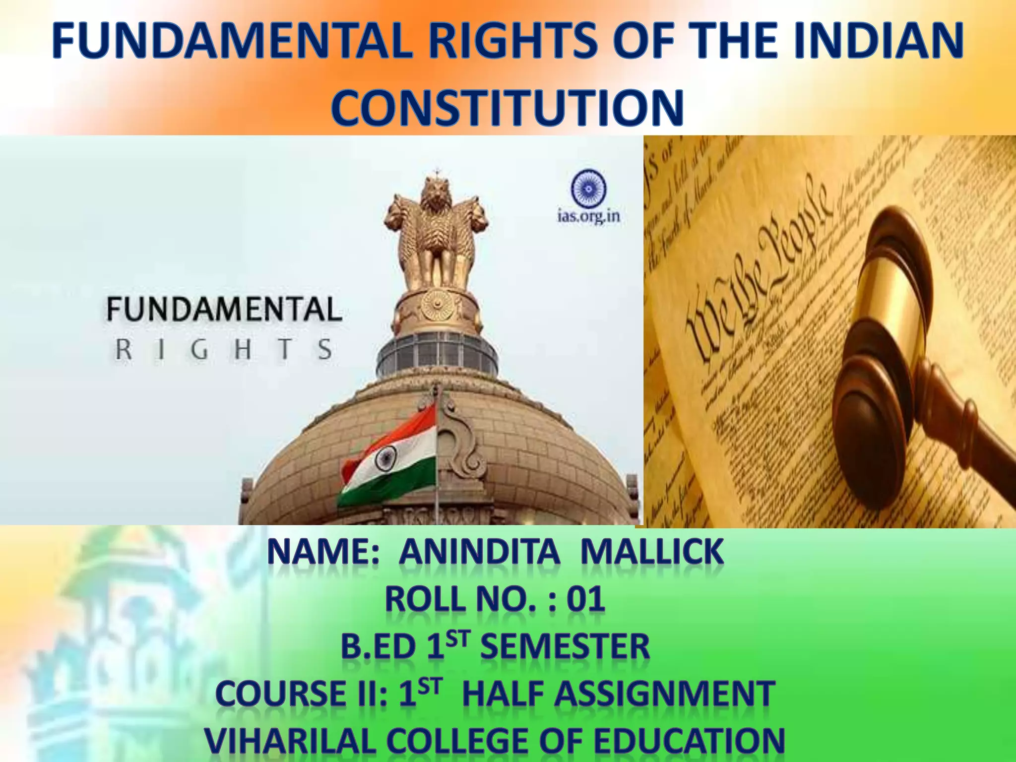 Fundamental rights | PPTX | Hinduism | Religion & Spirituality