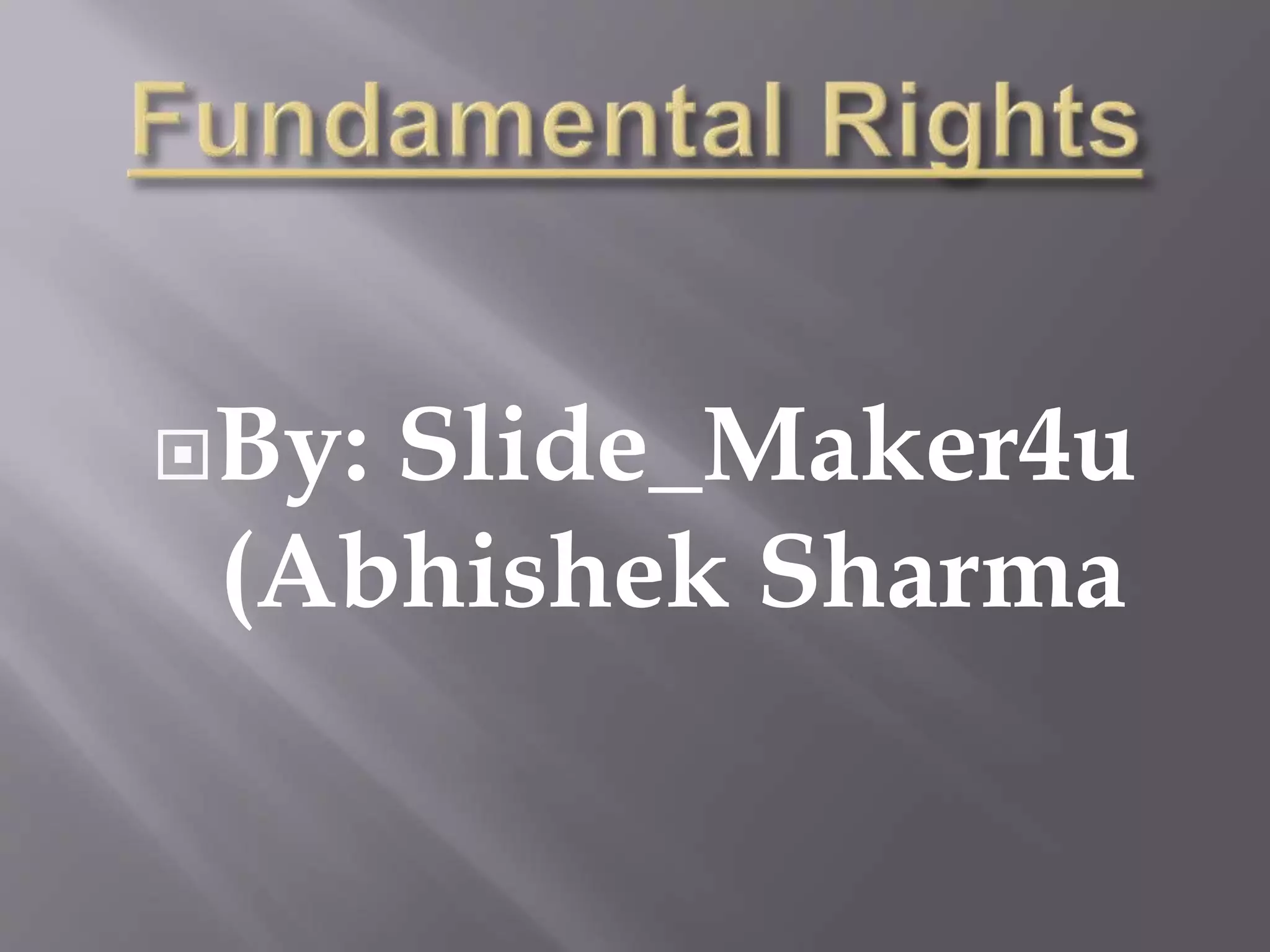 Fundamental rights | PPT