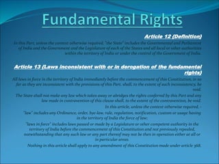 Fundamental rights | PPT | Hinduism | Religion & Spirituality