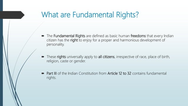 Fundamental Rights - Presentation | PPTX