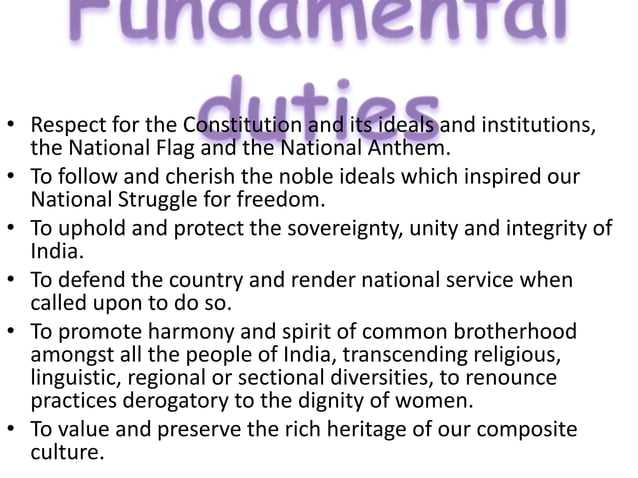 Fundamental rights and duties | PPT