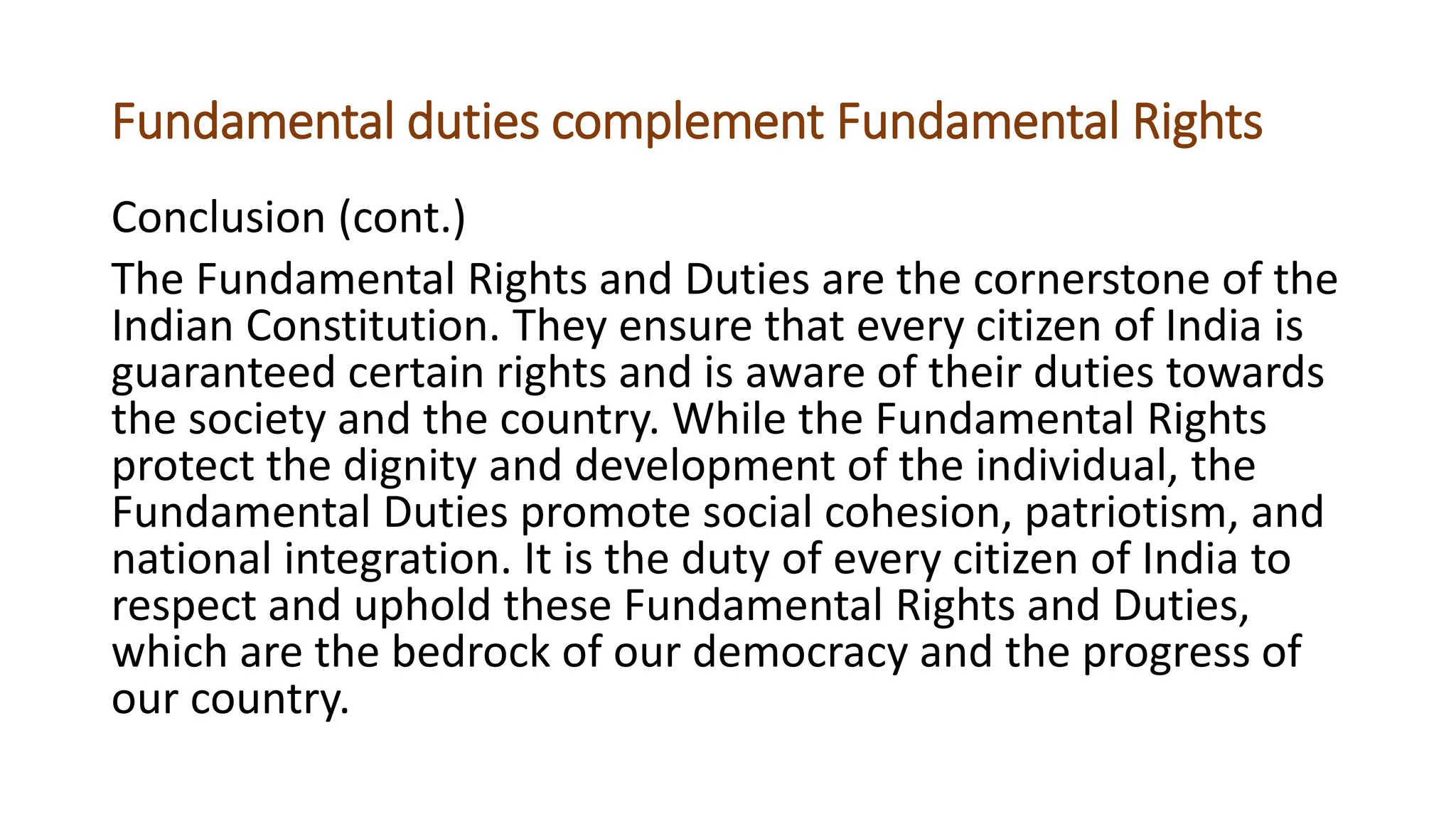Fundamental Rights and Duties in Indian Constitution | PPTX