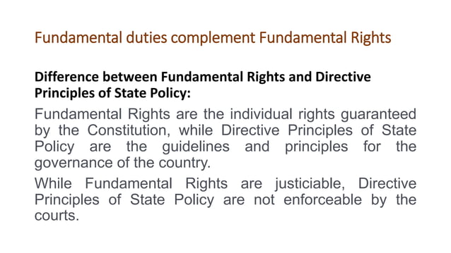 Fundamental Rights and Duties in Indian Constitution | PPTX
